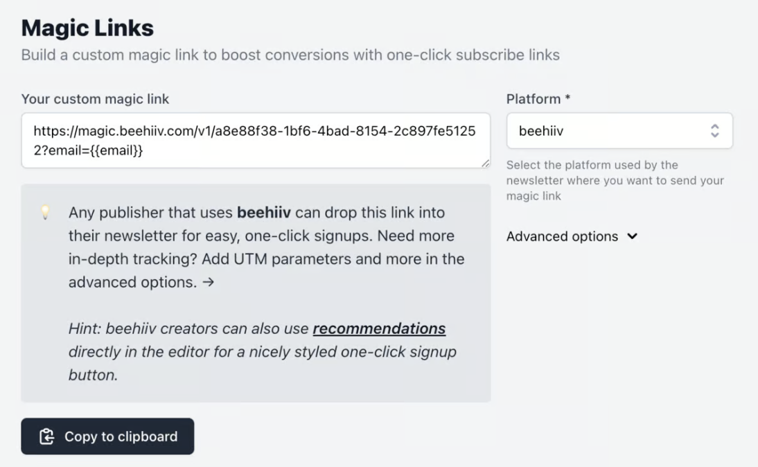 How to use magic links for cross newsletter promotions - Knowledge Base ...